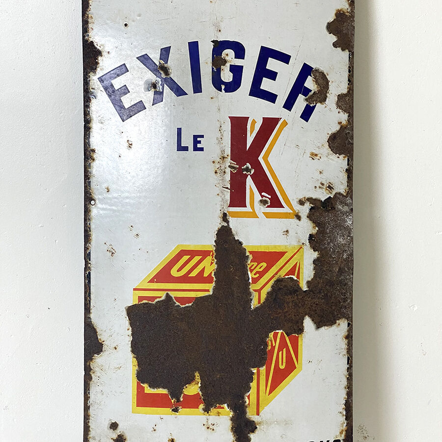 Plaque émaillée publicitaire "Bouillon KUB" | Selency