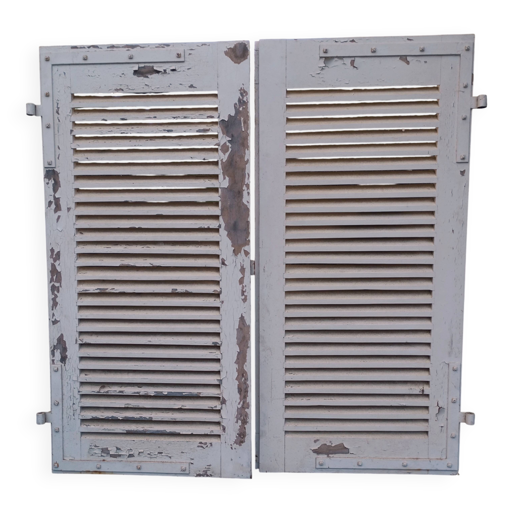 Paire de persienne en bois tropical | Selency