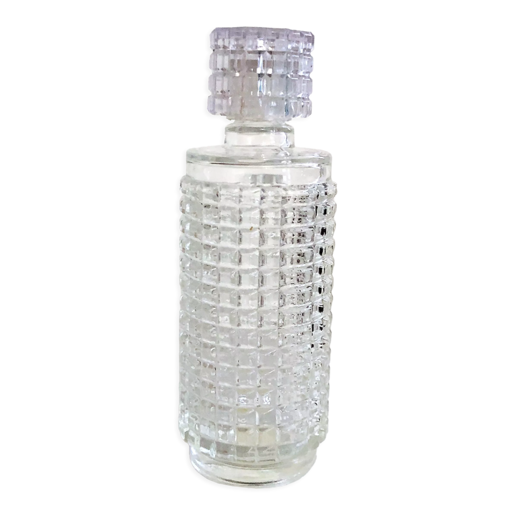 Ancien flacon de parfum en verre texturé | Selency