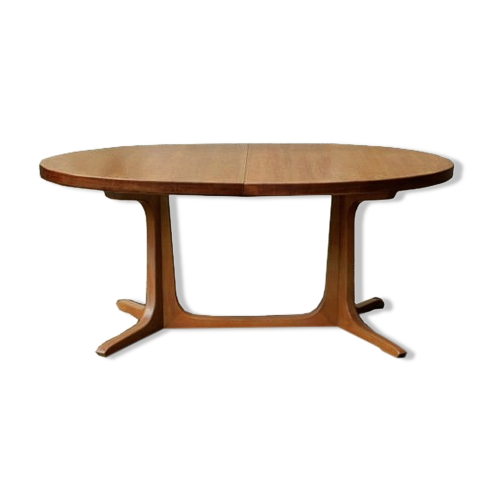 Table baumann ovale extensible 2 rallonges vintage 1960 | Selency