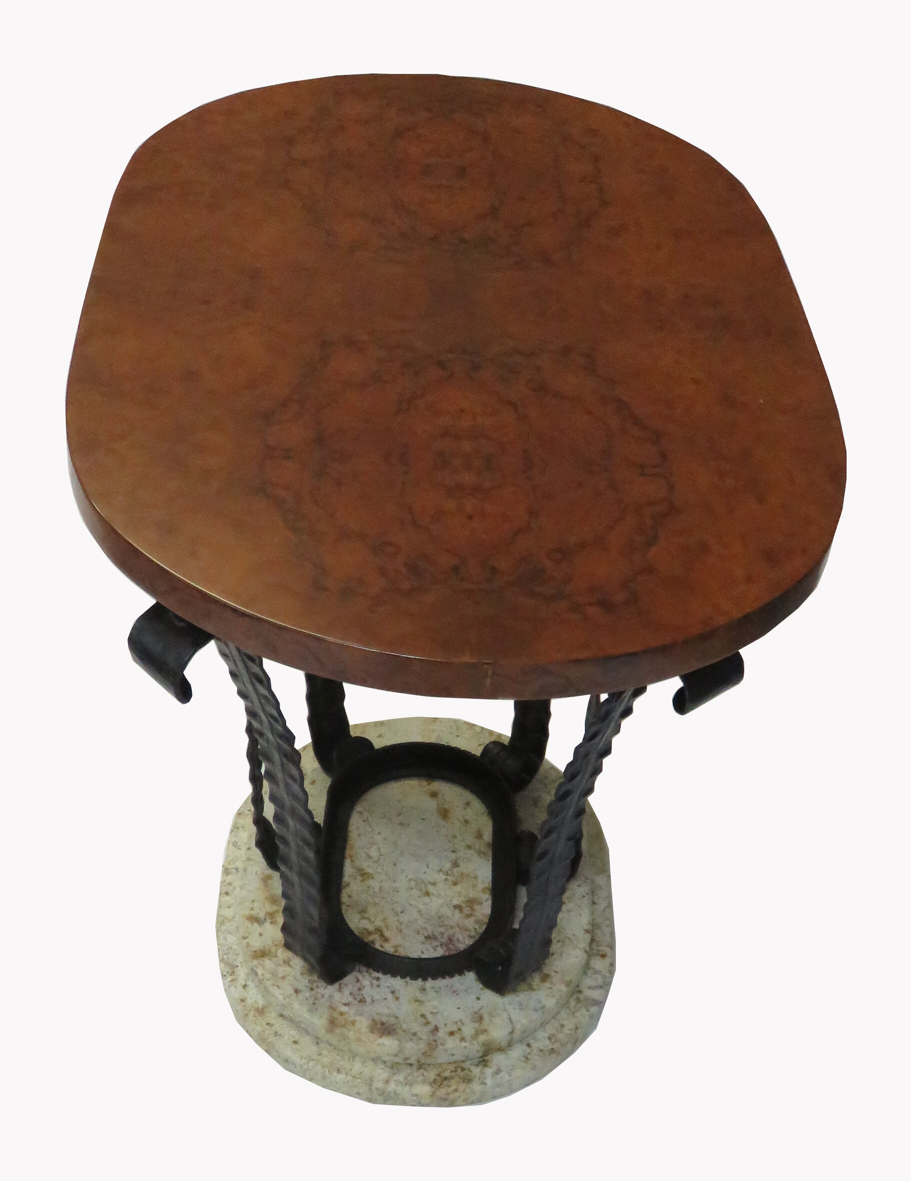 Guéridon en fer forgé ovale | Selency