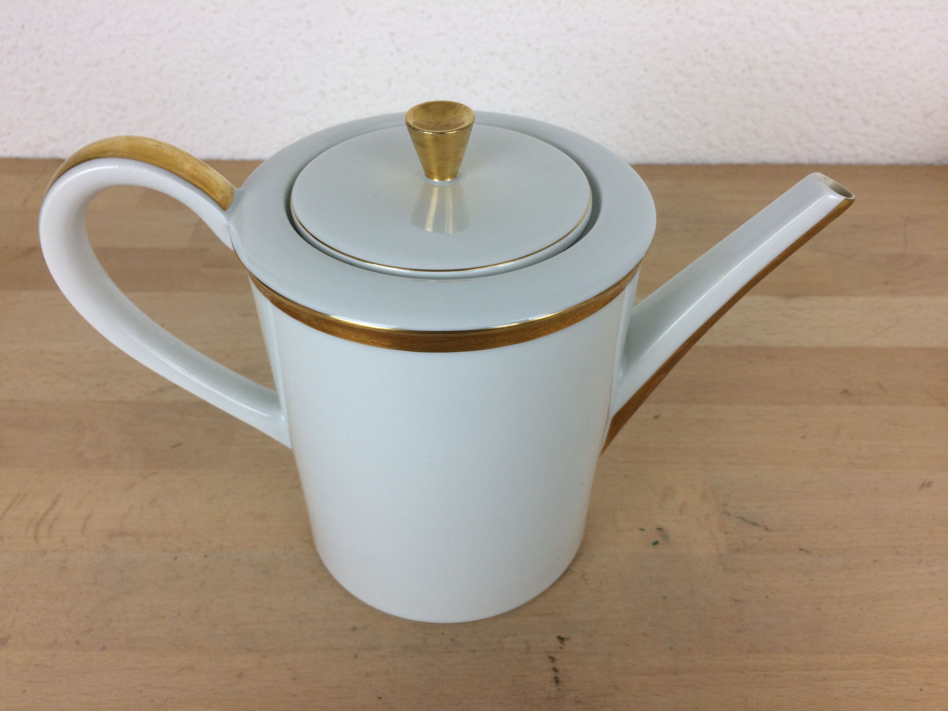 Service à thé porcelaine A. Vignaud Limoges et cuillers moka Christofle ...