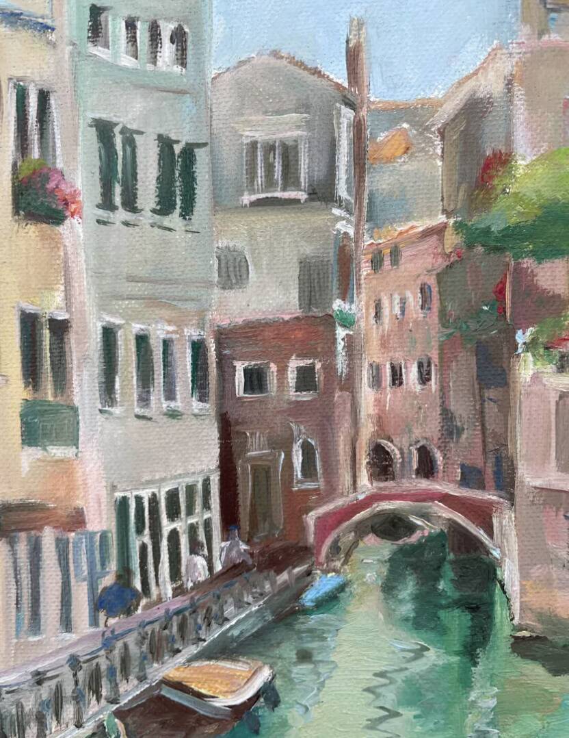 Huile sur toile – Vue pittoresque de Venise - tableau de paysage | Selency