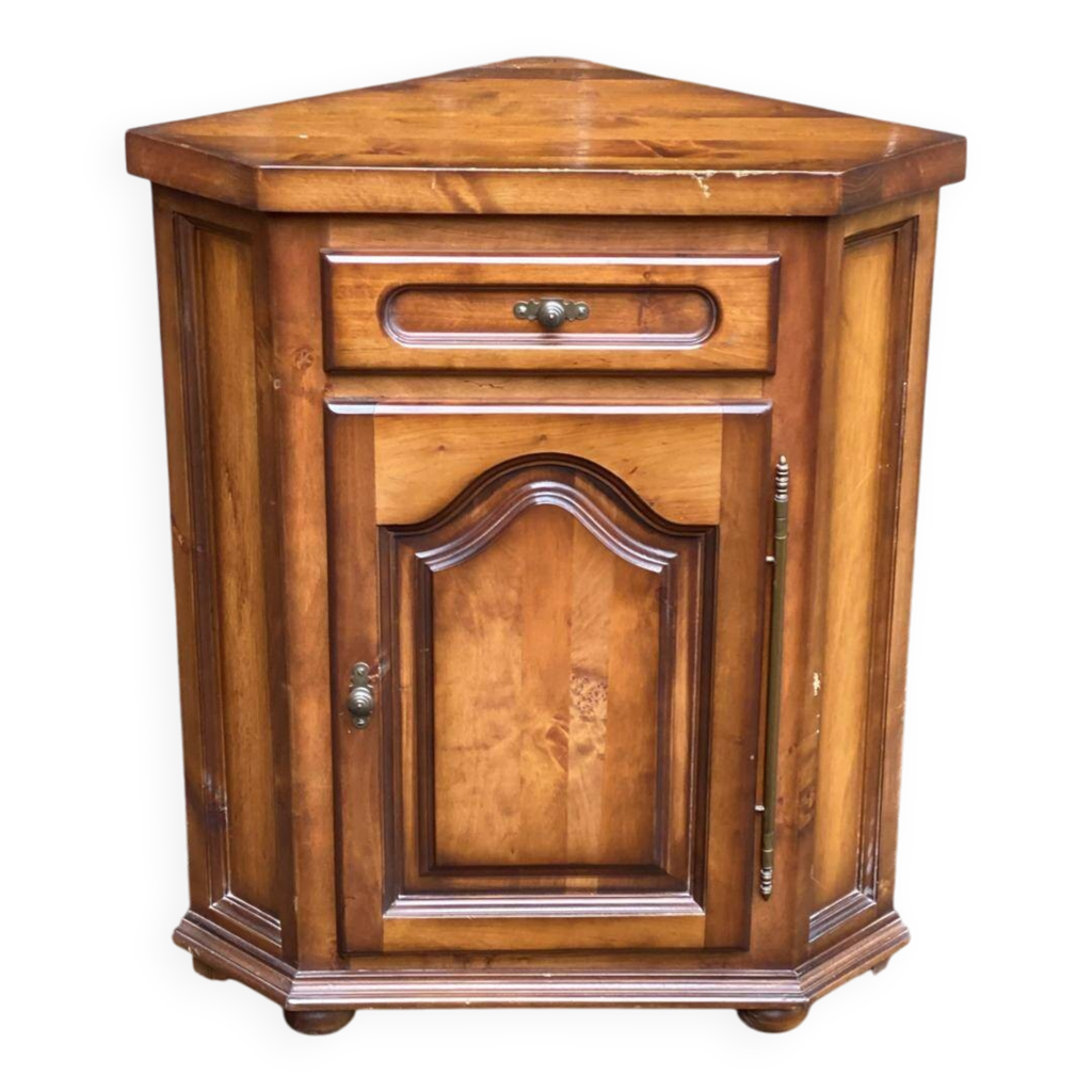 Buffet anglais en bois meuble TV d'angle en bois massif | Selency