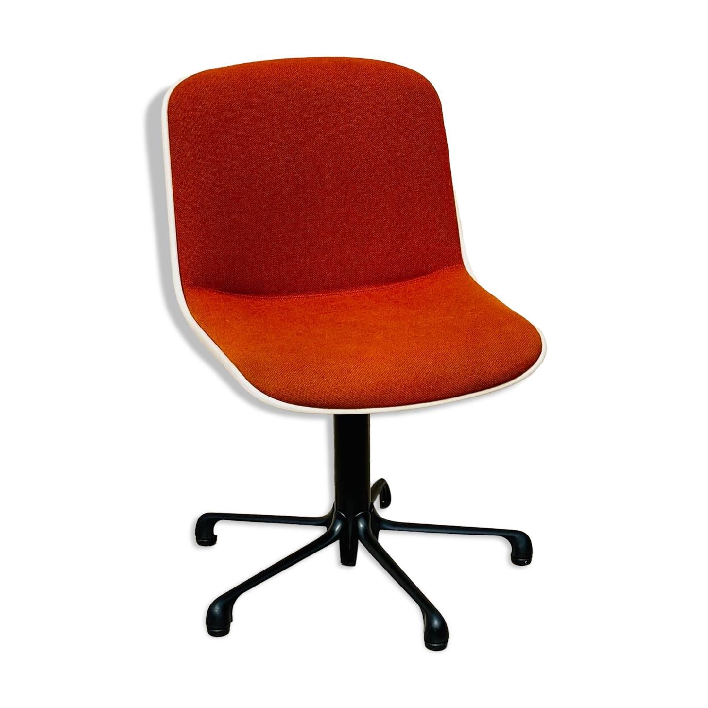Fauteuil orange par comforto design années 70 | Selency