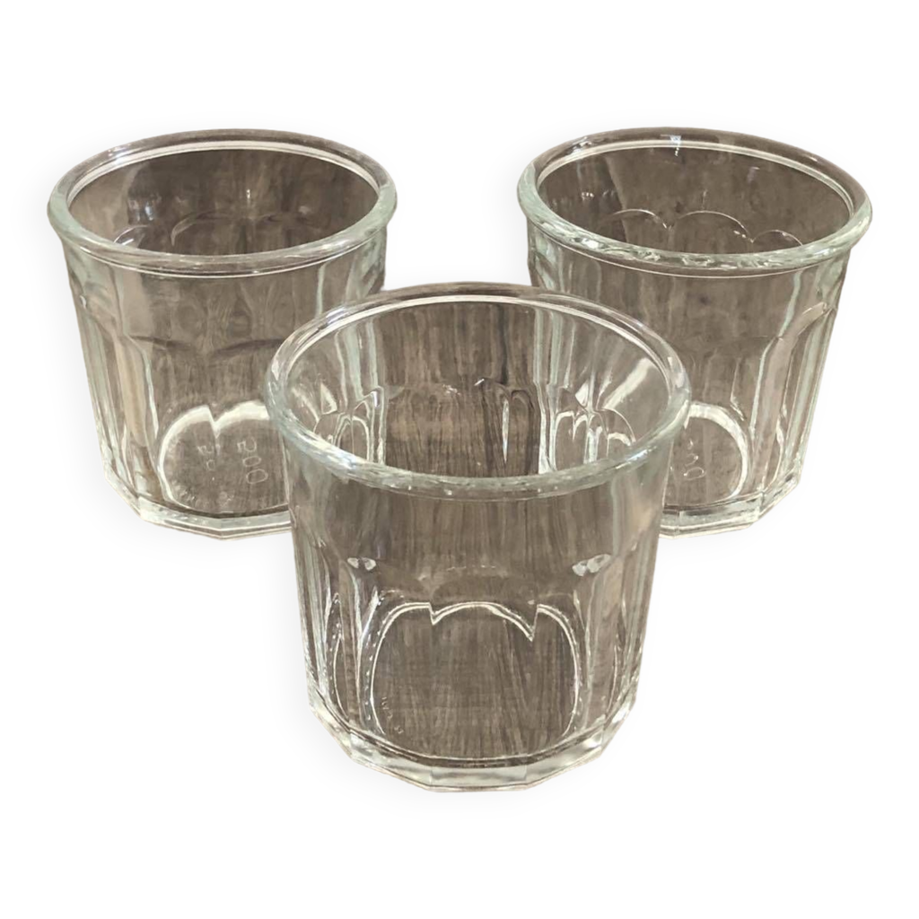 Lot 3 pots à confitures en verre anciens | Selency