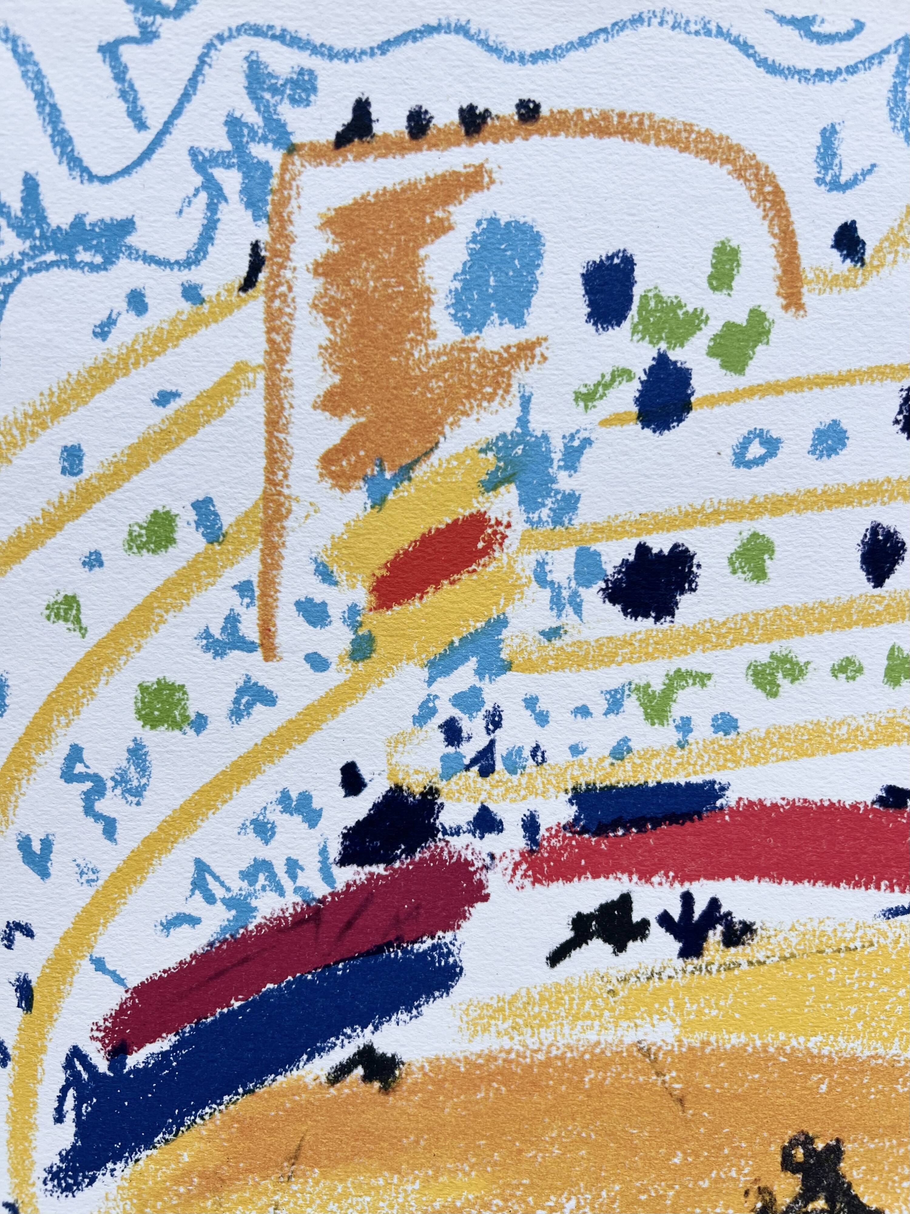 Picasso, photolithographie dessin toros y toreros 1.8.57 ii | Selency