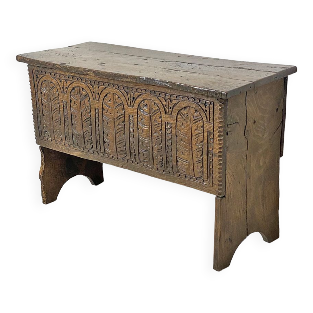 Coffre chêne massif XIXème siècle | Selency