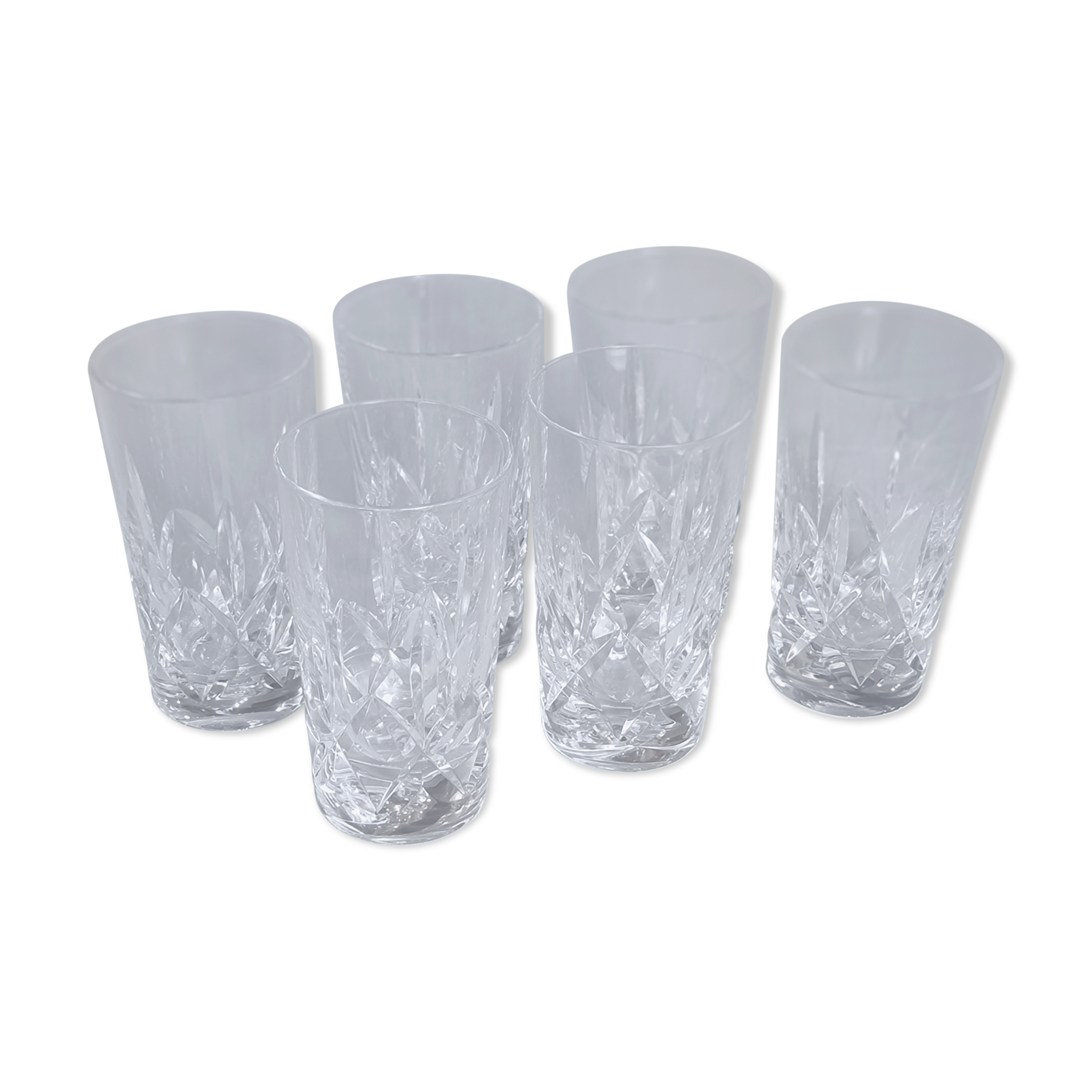 6 verres à orangeade en cristal | Selency