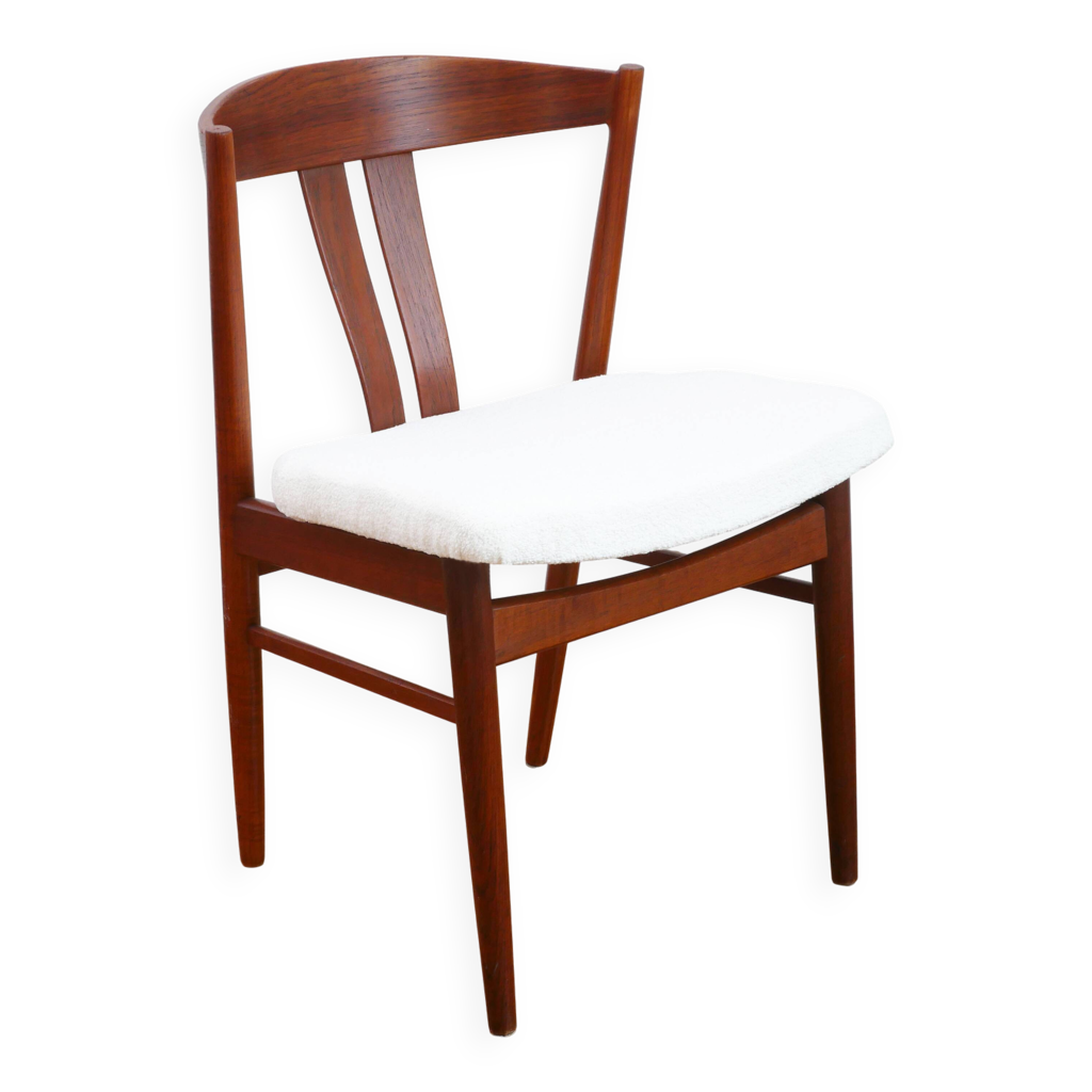 Chaise en teck – Carl Ewent Ekstrom - Restaurée | Selency