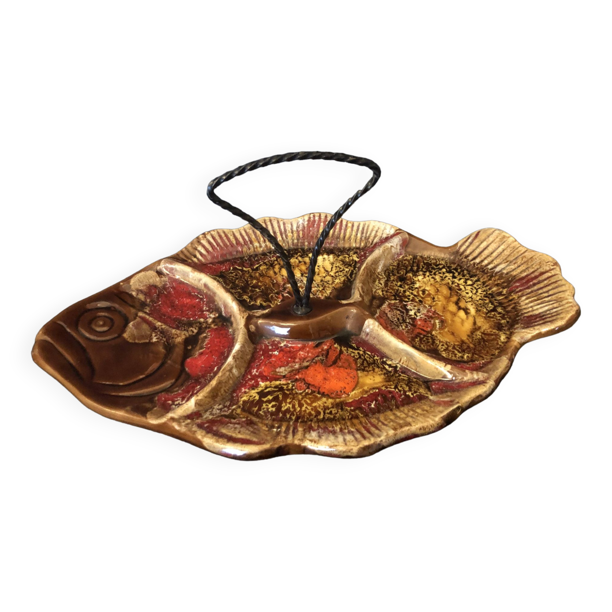 Tres beau plat poisson apero style vallauris | Selency