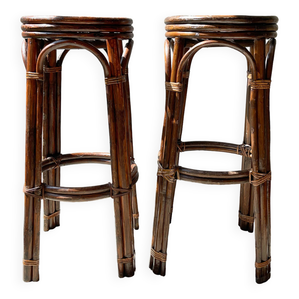 Tabourets de bar vintage en bois courbé, 1950 | Selency