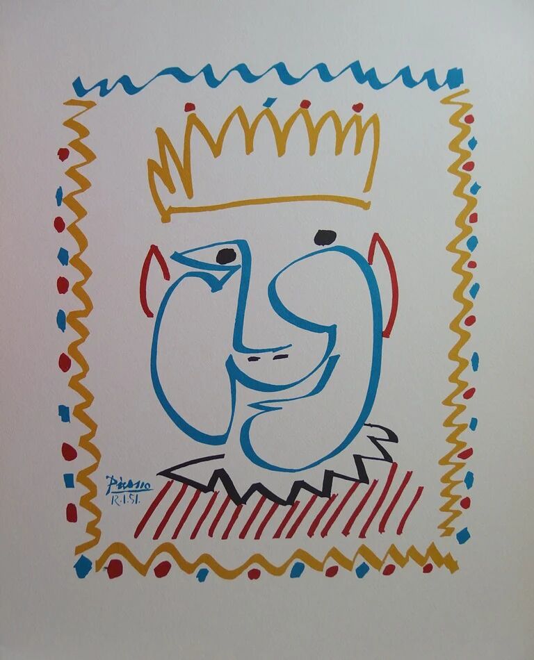 Pablo Picasso : Carnaval, le roi, lithographie signée | Selency