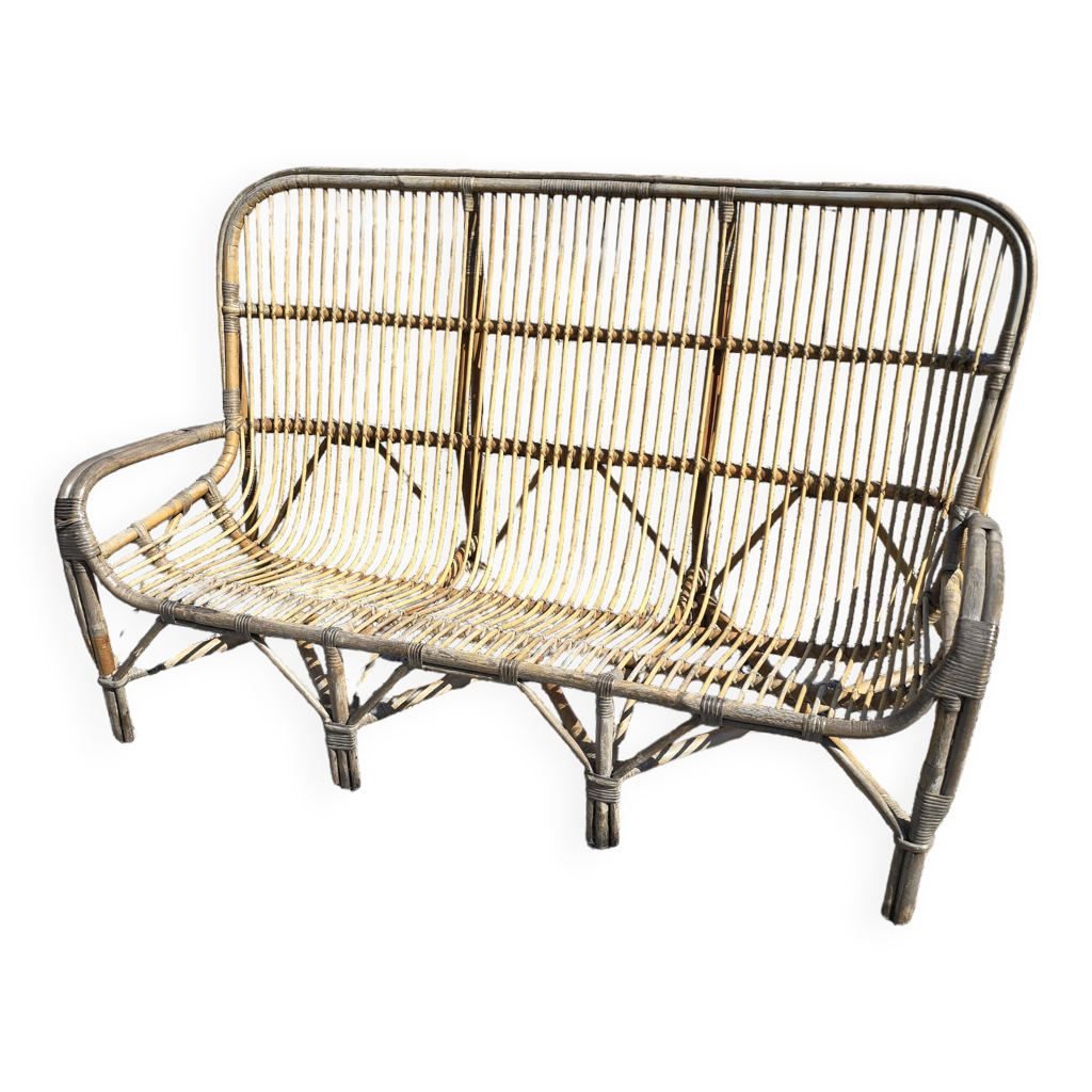 Banquette en rotin 3 places | Selency