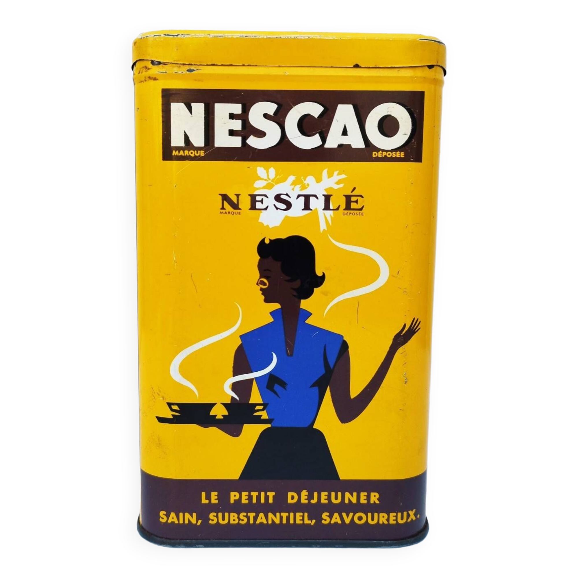 Boite en tôle publicitaire chocolat Nescao Nestlé | Selency