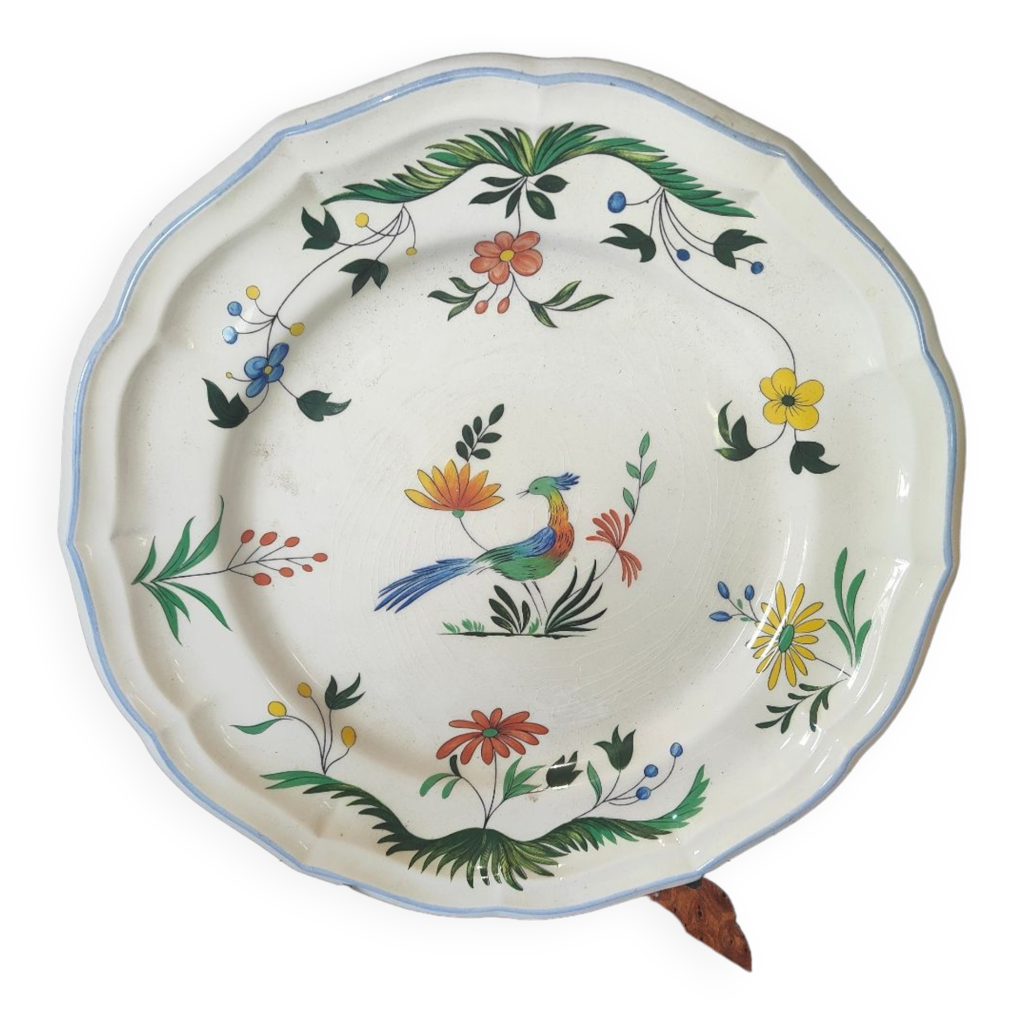 Assiette Gien France Oiseaux de paradis | Selency