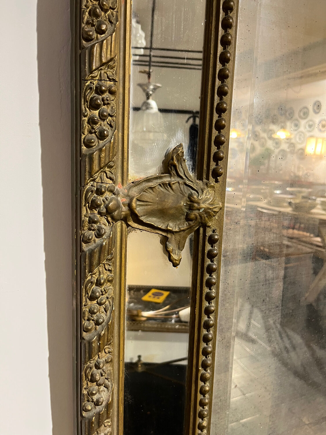 Grand miroir à parclose 19 eme | Selency
