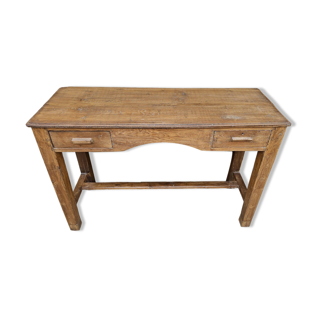 Ancien bureau - console en teck birman | Selency