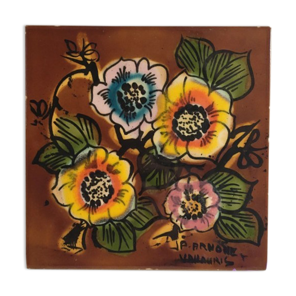 Carreau de faïence décoratif Vallauris | Selency