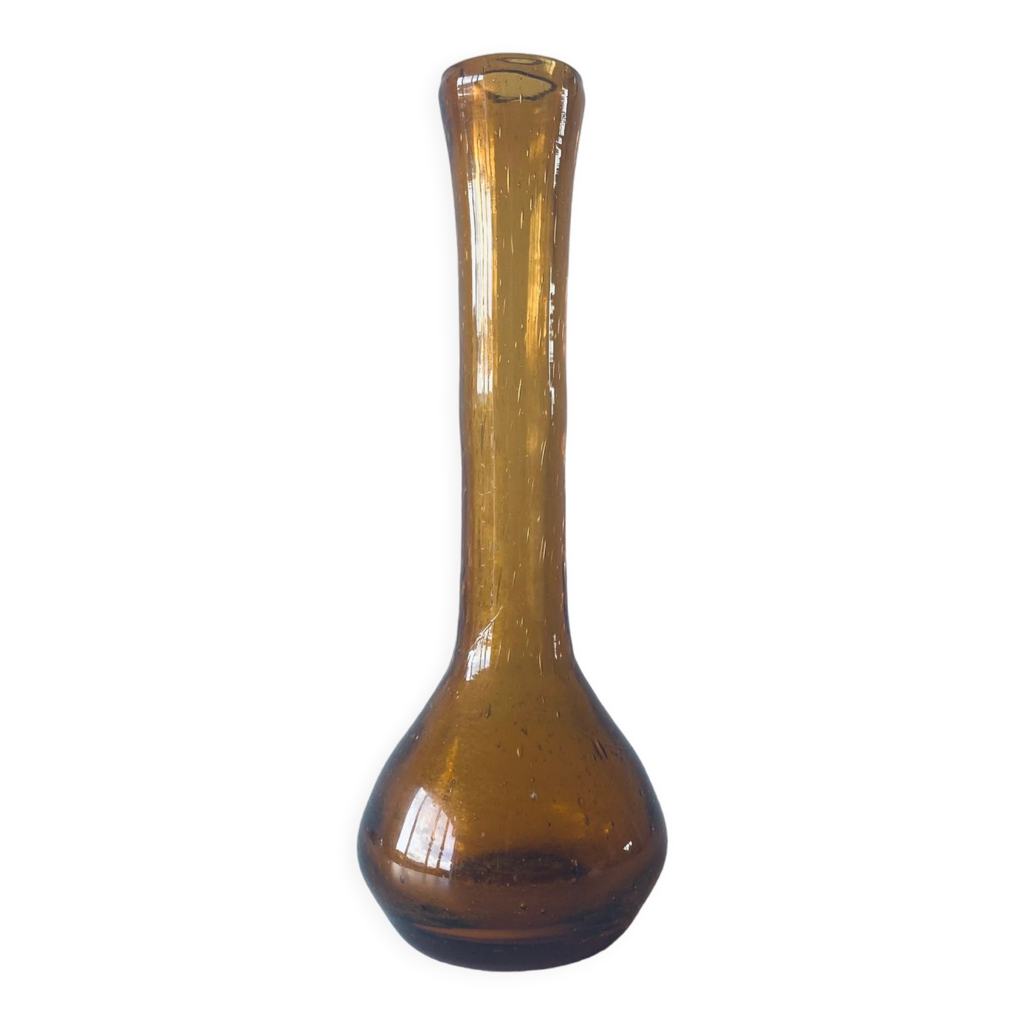 Vase en verre soufflé bullé | Selency