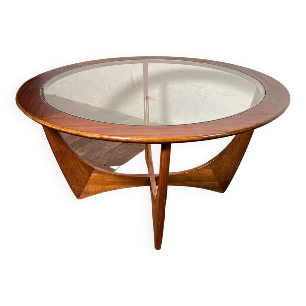Table basse astro GPlan en teck vintage rétro du milieu du siècle | Selency