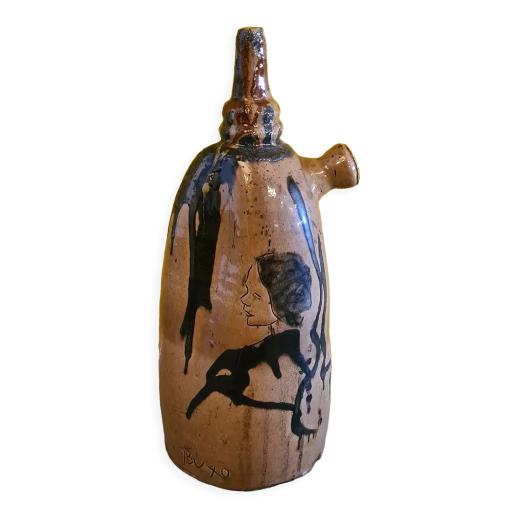 Vase en céramique vintage de Thomas Buxo, des années 1960 | Selency
