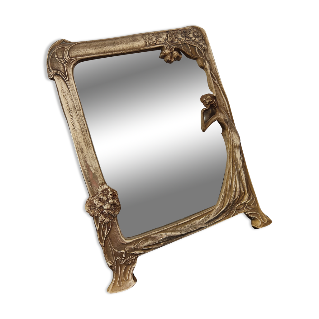 Miroir décor floral art nouveau | Selency