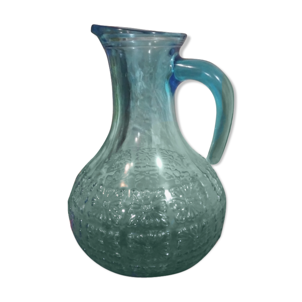 Pichet verre bleu | Selency