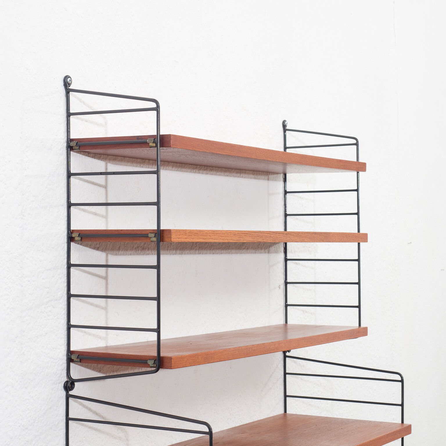 Bibliothèque String années 60, teck, avec secrétaire | Selency