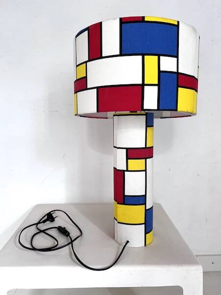 Mondrian themed table lamp | Selency