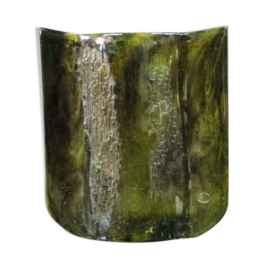 Vase en pâte de verre par Antoine Leperlier vers 1980 | Selency