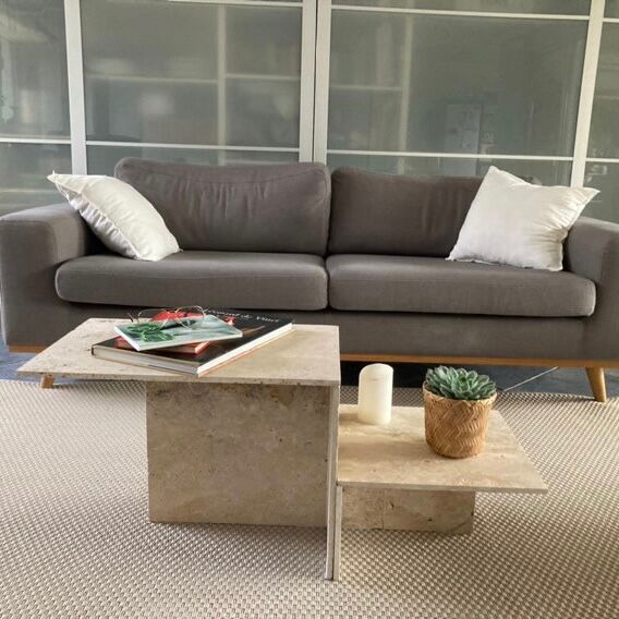 Table basse en travertin « escalier » | Selency