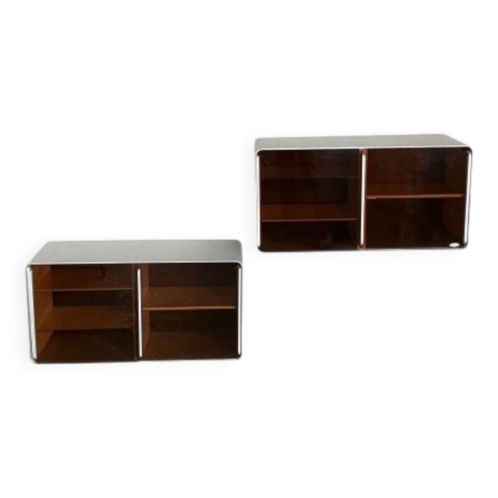 Caisson mural modulable vintage en aluminium — années 60-70 | Selency