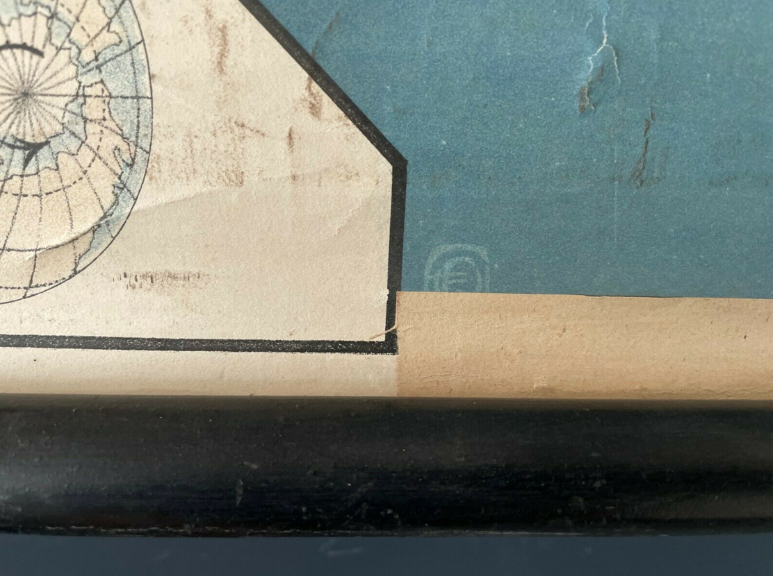 Vintage astronomy wall chart earth rotation sun chart original 1900's ...