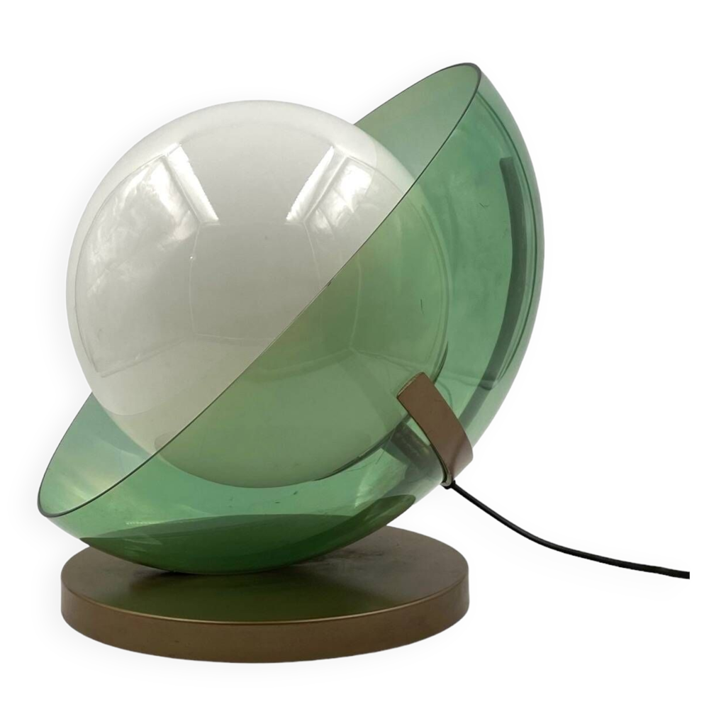 Lampe de table verte Space Age, Stilux Italie, années 1970 | Selency