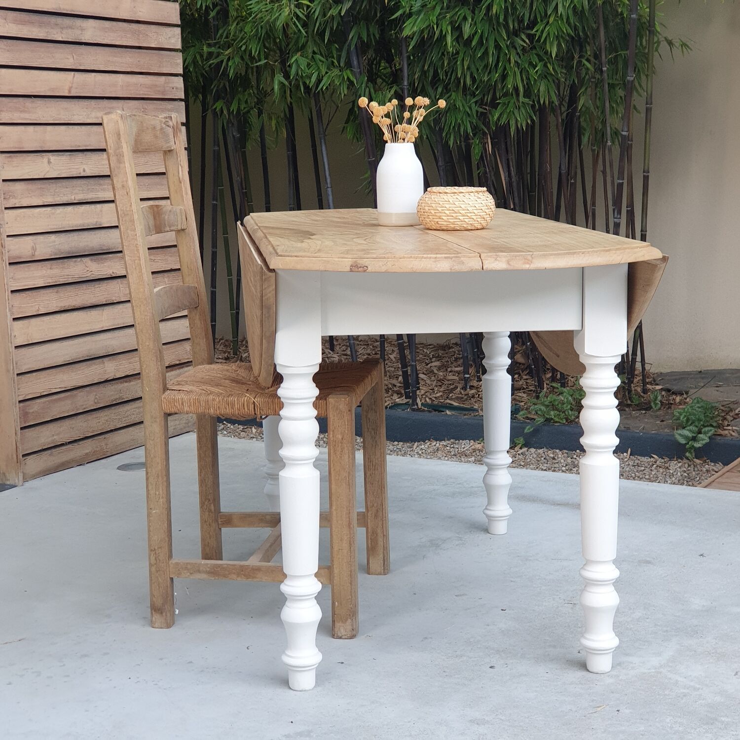 Table bois ovale rabattable | Selency