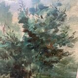 Ancien tableau signé -J.Gerard- Huile sur toile cadrée dimension : H-46 ...