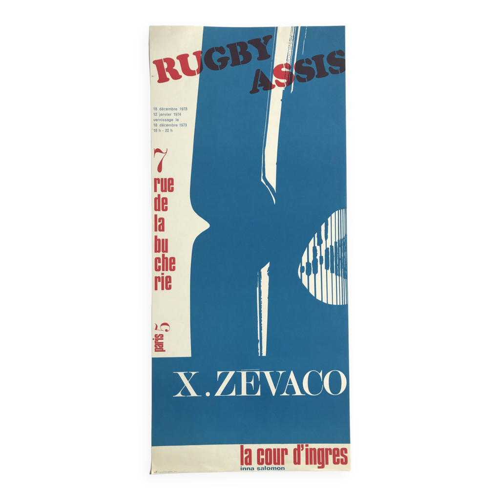 Xavier zevaco : affiche originale en lithographie galerie inna salomon ...