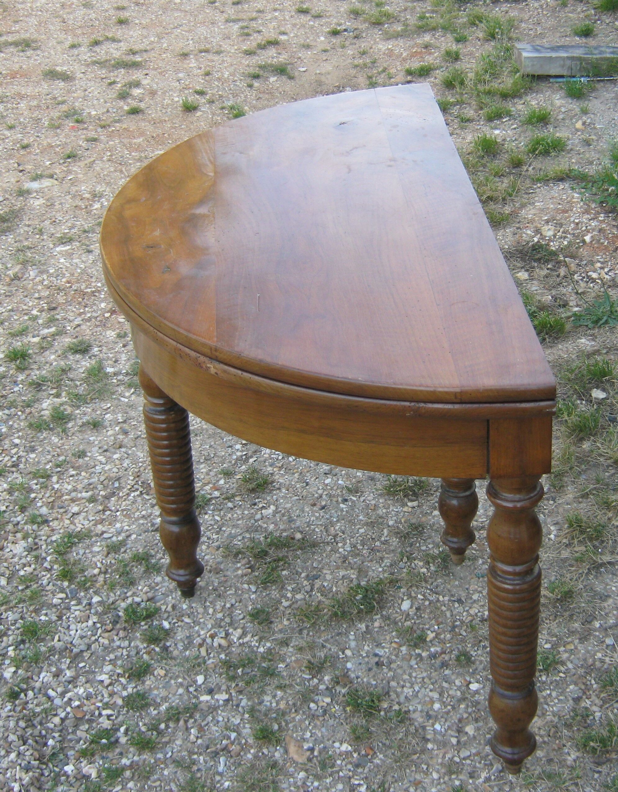 Table ronde demi lune plateau pliable console | Selency