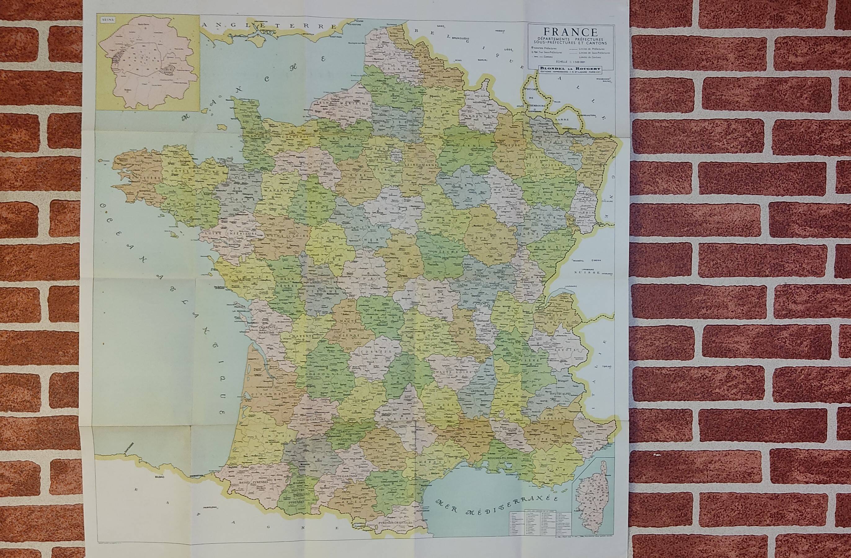 Carte de France 1956 | Selency