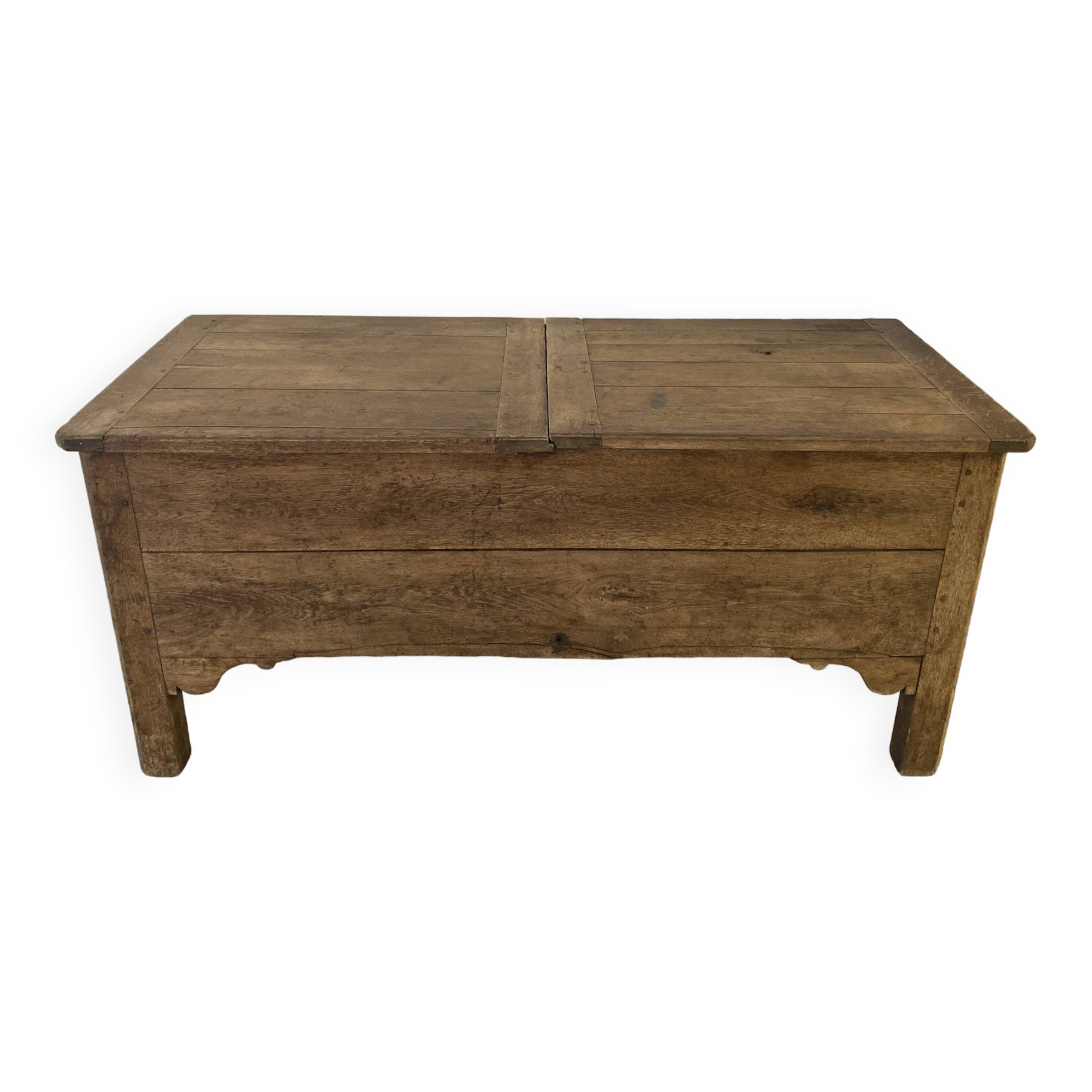 Grand maie ancienne en bois massif double battant | Selency