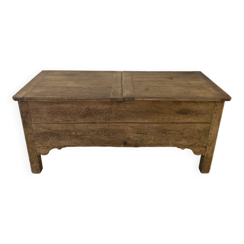 Grand maie ancienne en bois massif double battant | Selency