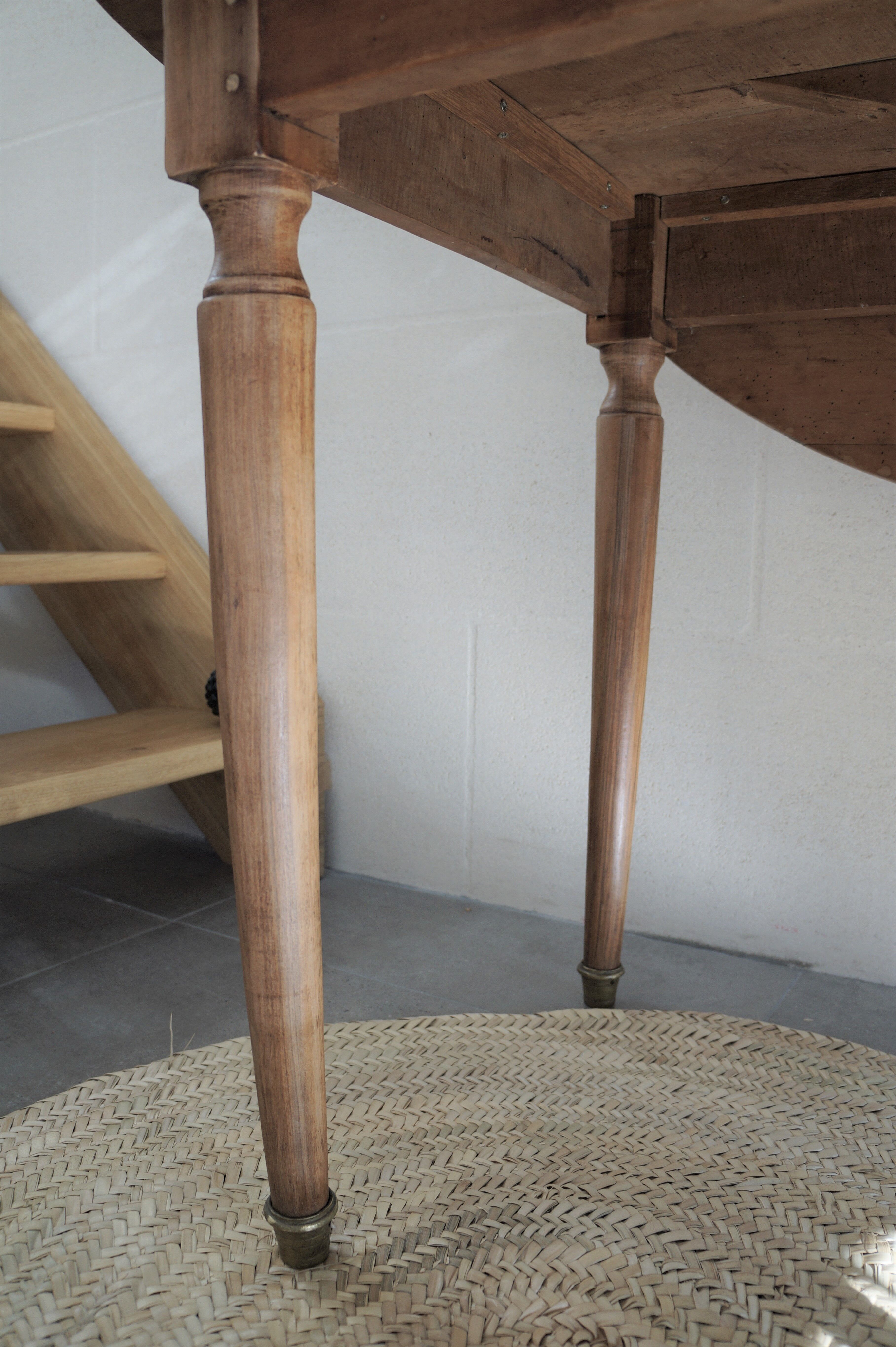 Table ronde bois cotés rabattable | Selency