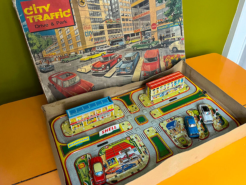 circuit n° 313 "city traffic" de la marque allemande technofix de 1966 | Selency