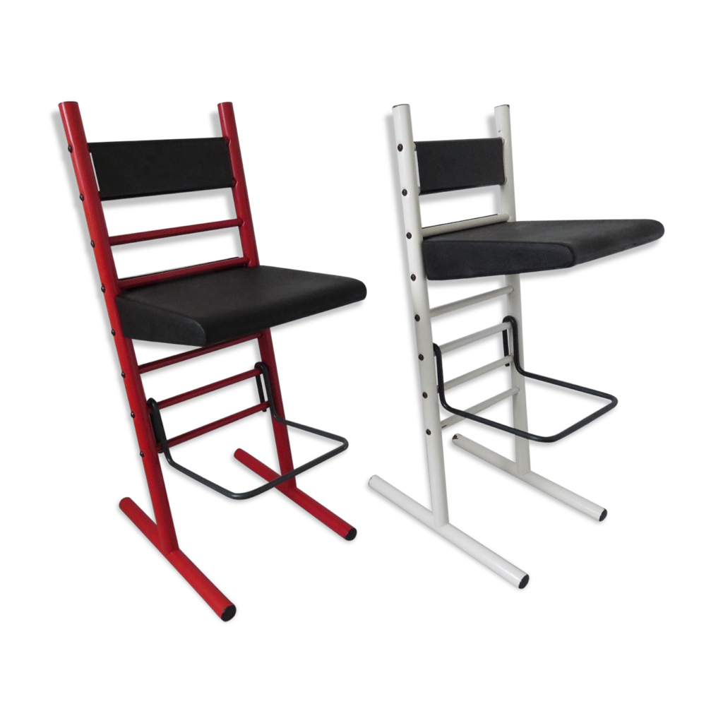 Paire de tabourets modulables Errebi Italy de 1980 | Selency