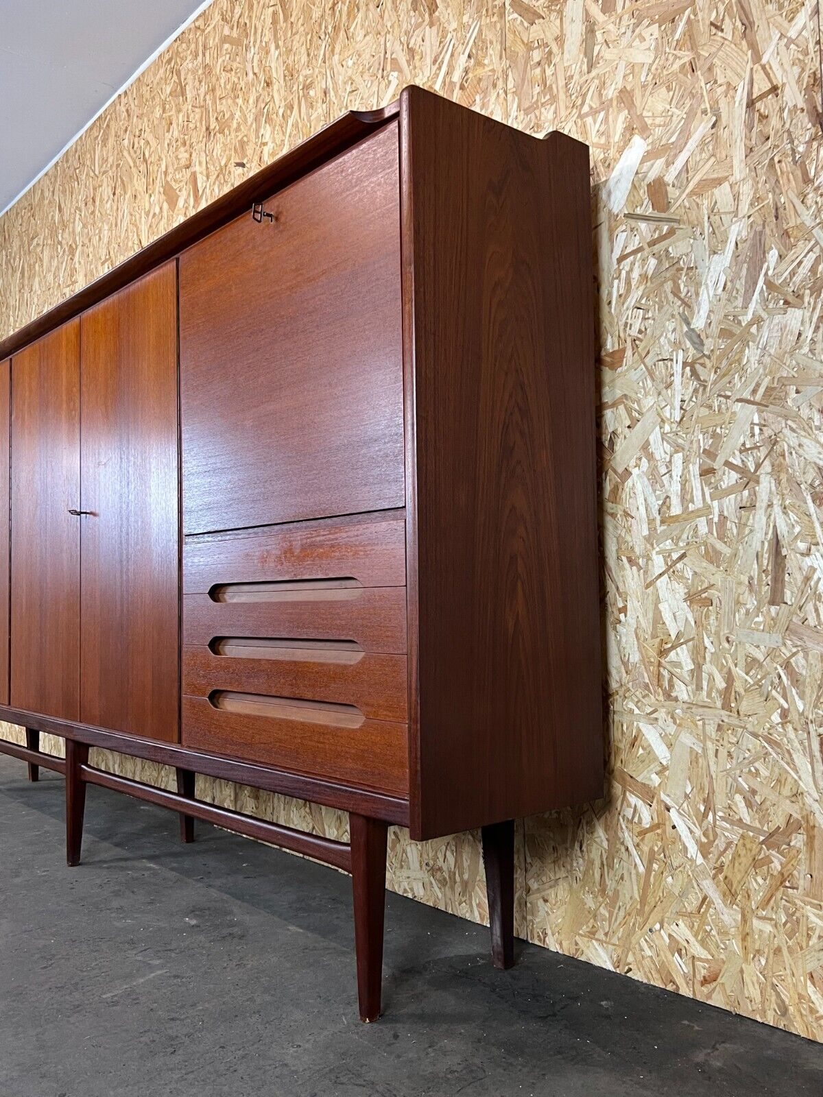 60s 70s Teak Sideboard Credenza Highboard Bartels Danish Modern Design ...
