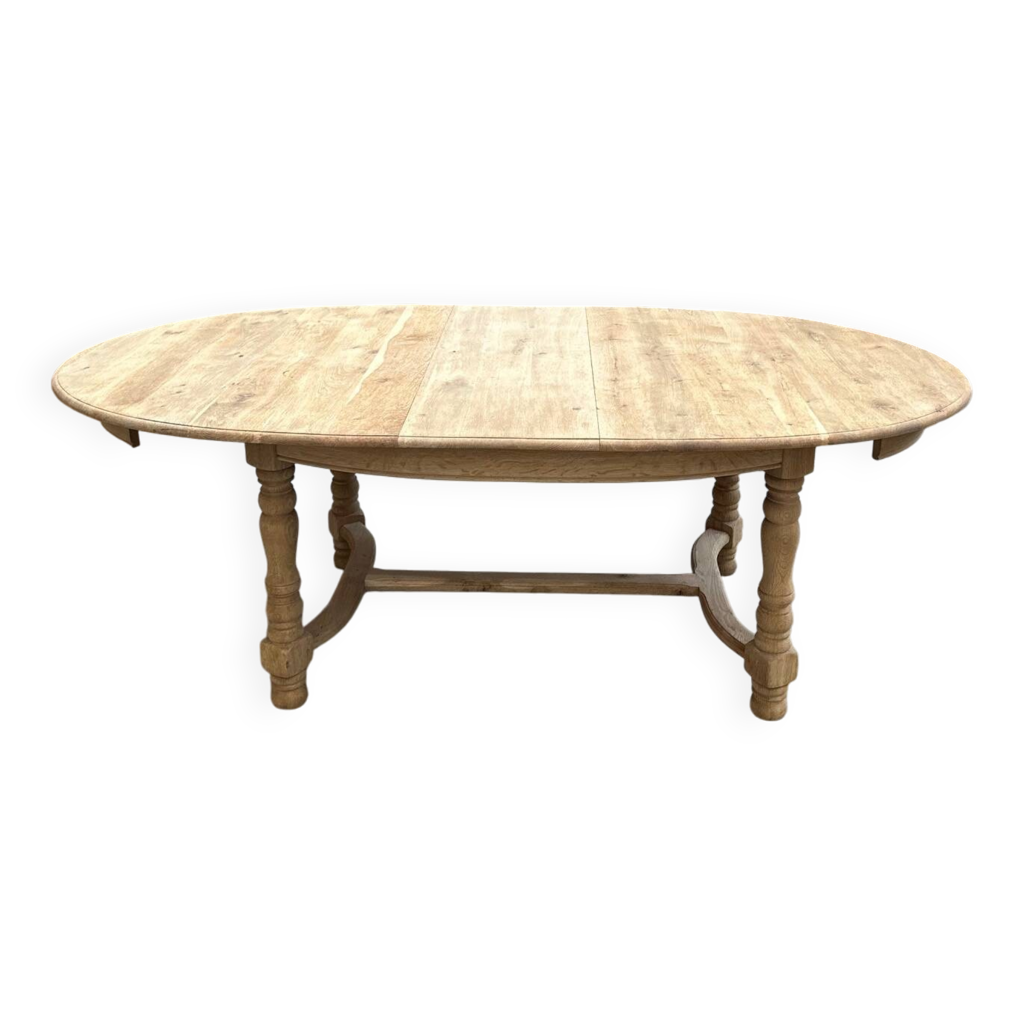 Table ovale chêne massif et sa rallonge | Selency