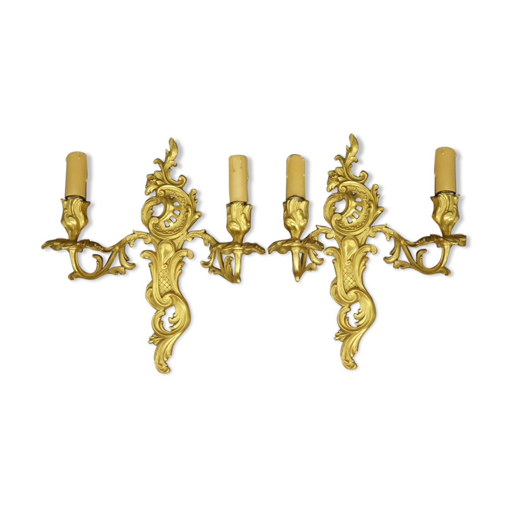 Paire d'appliques, style rocaille / rococo, début XIXe | Selency