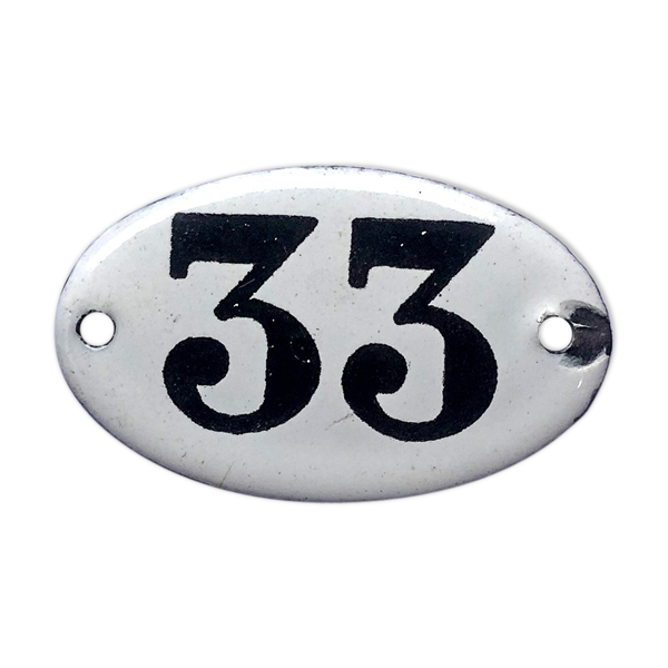Plaque émaillée chiffre 33 | Selency Plaque émaillée chiffre 33 | Selency