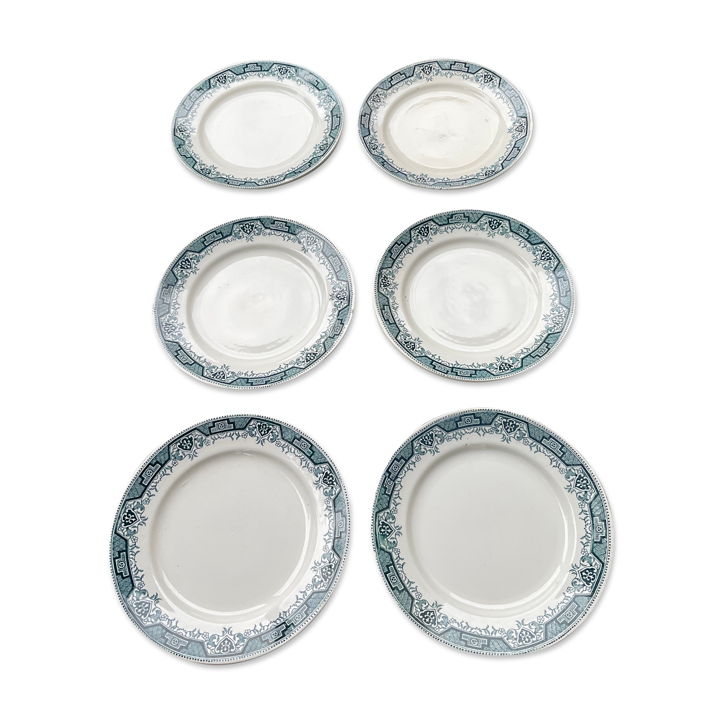 6 assiettes à dessert.terre de fer model Maroc | Selency